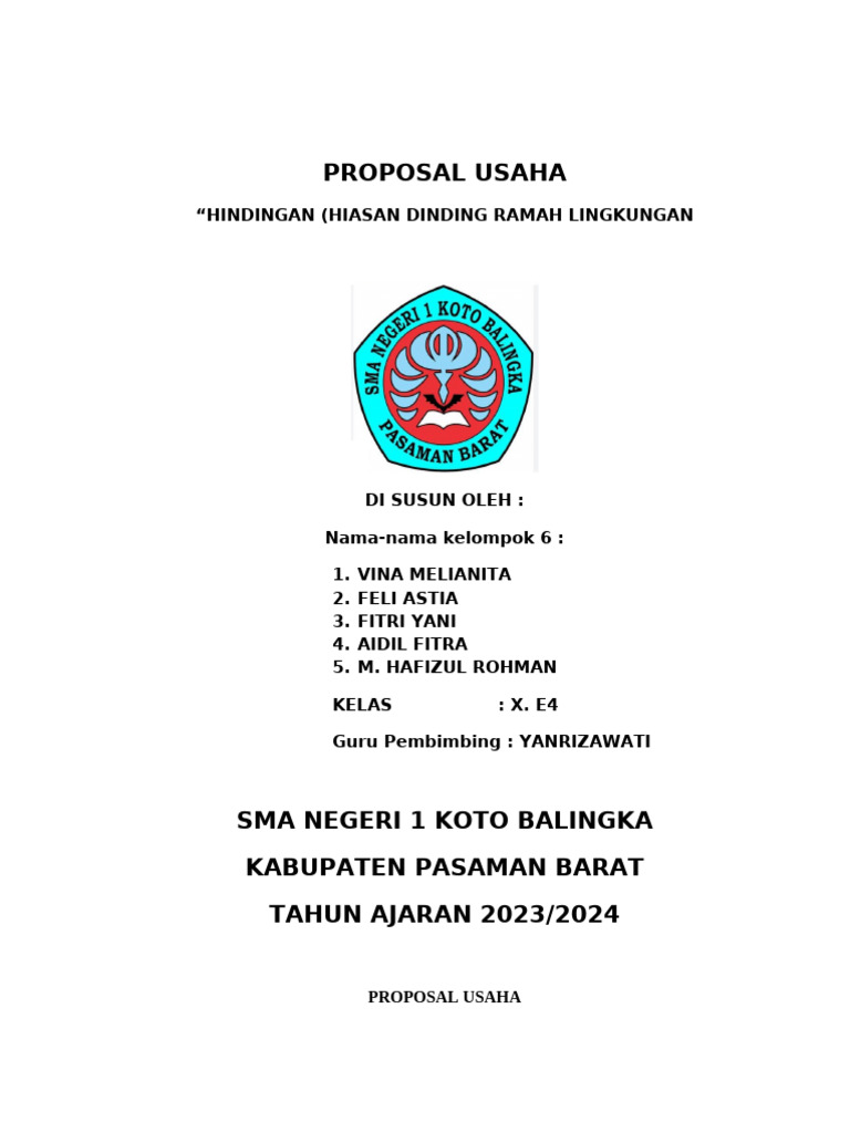 Proposal Usaha | PDF