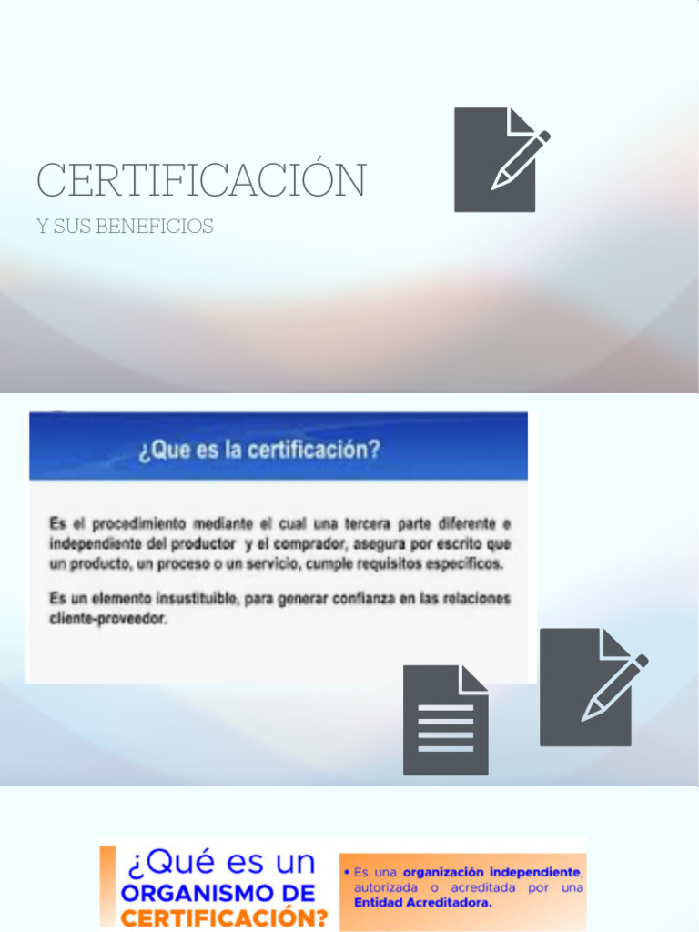 Beneficios de la Certificación | PDF
