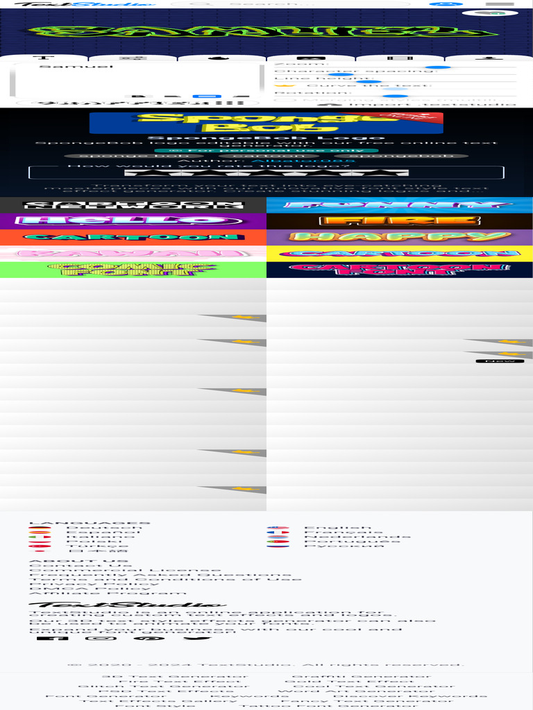 SpongeBob Font and Text Generator | PDF