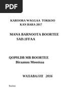Karoora Waggaa Mana Barumsa Odaa | PDF