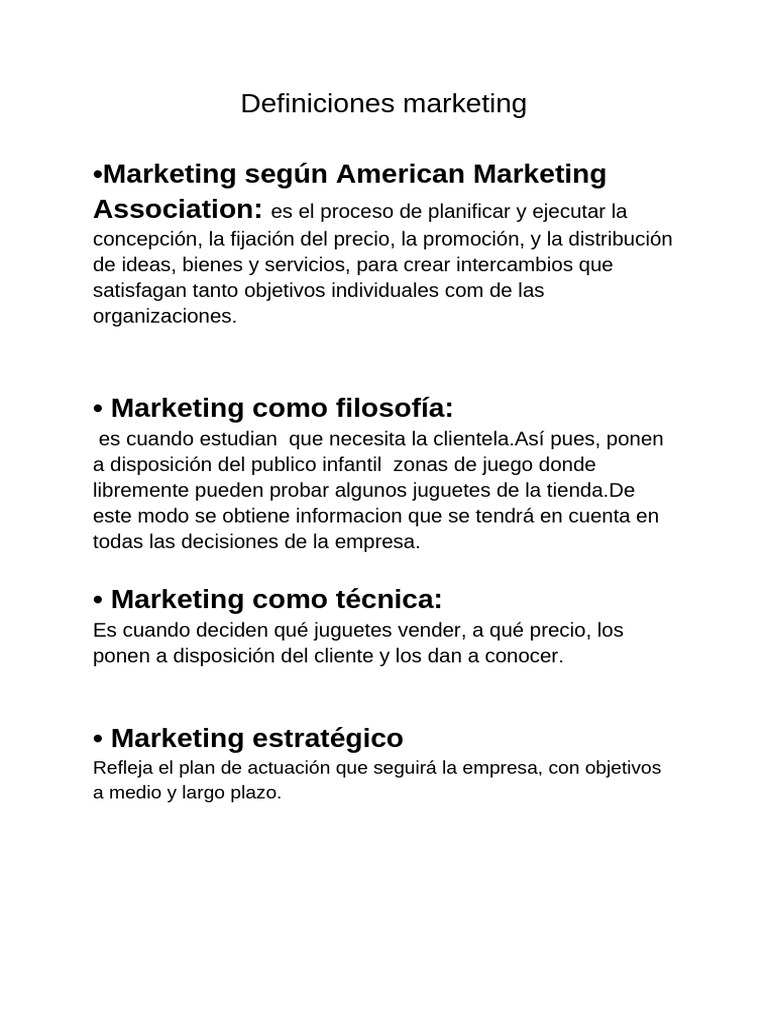 Definiciones Marketing Diego Mati y Jonas | PDF | Marketing | Business