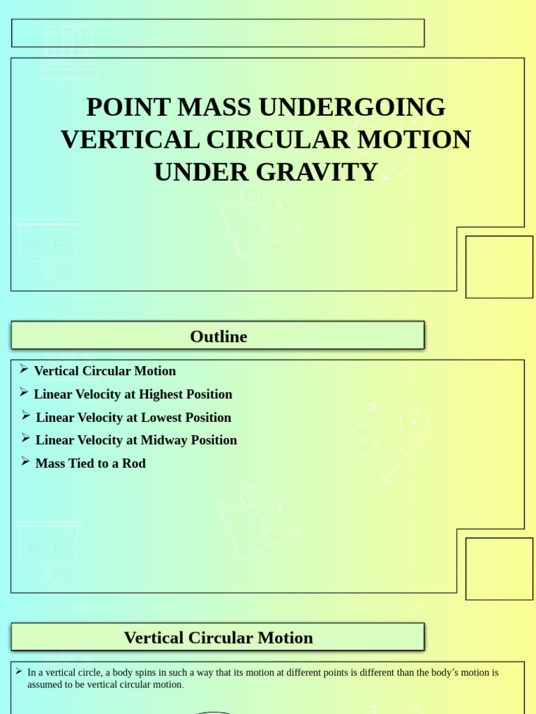 Demo_Phy_Point mass undergoing vertical circular motion under gravity_niraj_2... | PDF | Theory ...