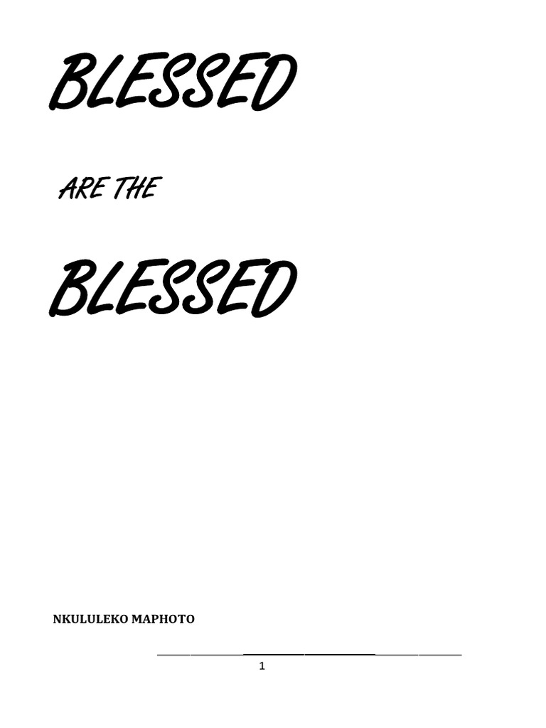 Blessed Are the Blessed | PDF