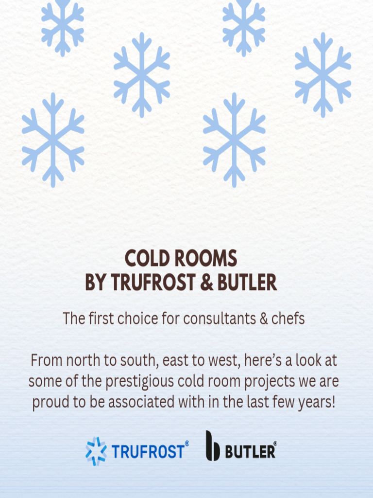 Trufrost Cold Rooms for Chefs & Consultants | PDF
