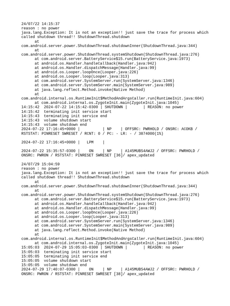 Power Off Reset Reason Backup Pdf Java Programming Language Programming Paradigms