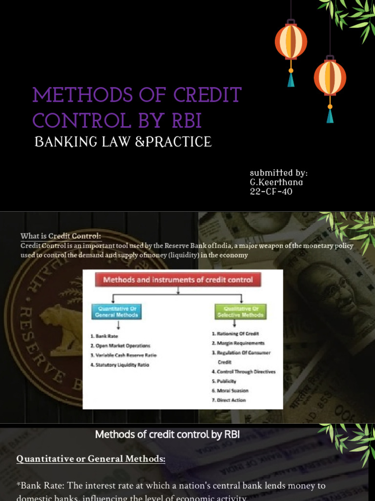 RBI Credit Control Methods | PDF