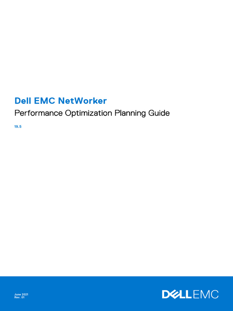 NetWorker 19.5 Performance Optimization Planning Guide | PDF | Backup ...