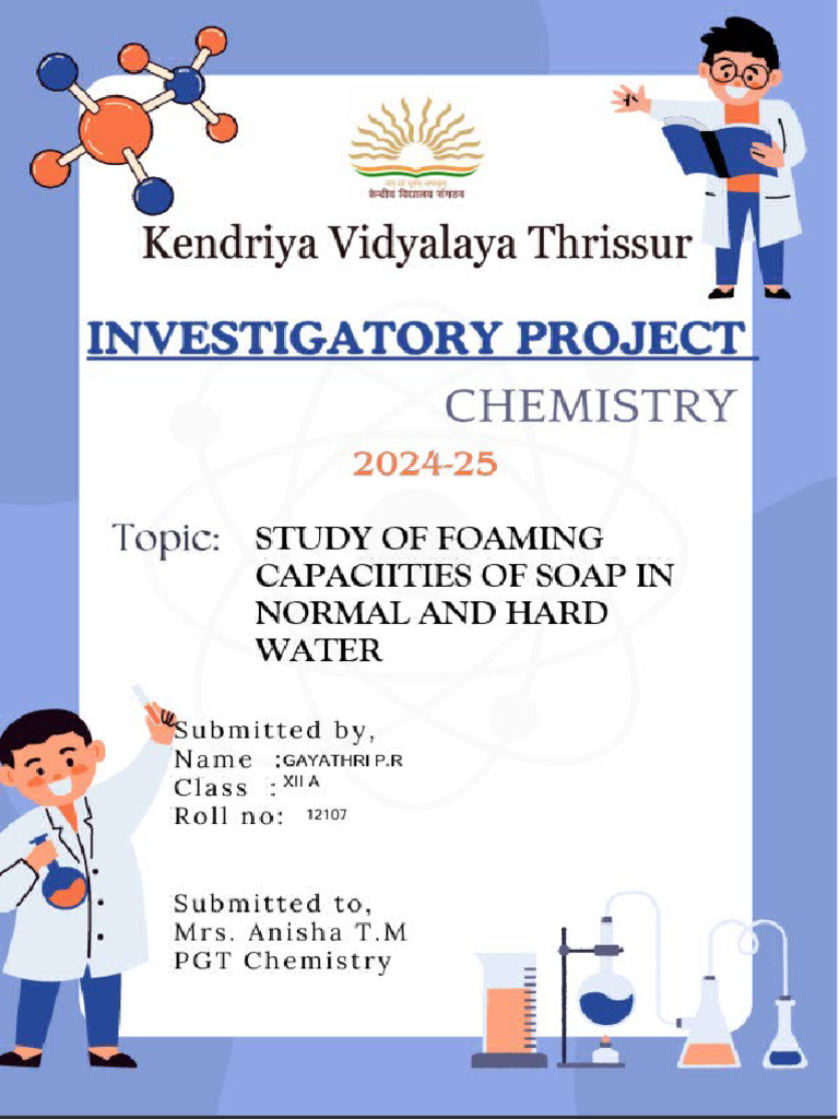 Foaming Capacity of Soaps Study | PDF | Soap | Solubility
