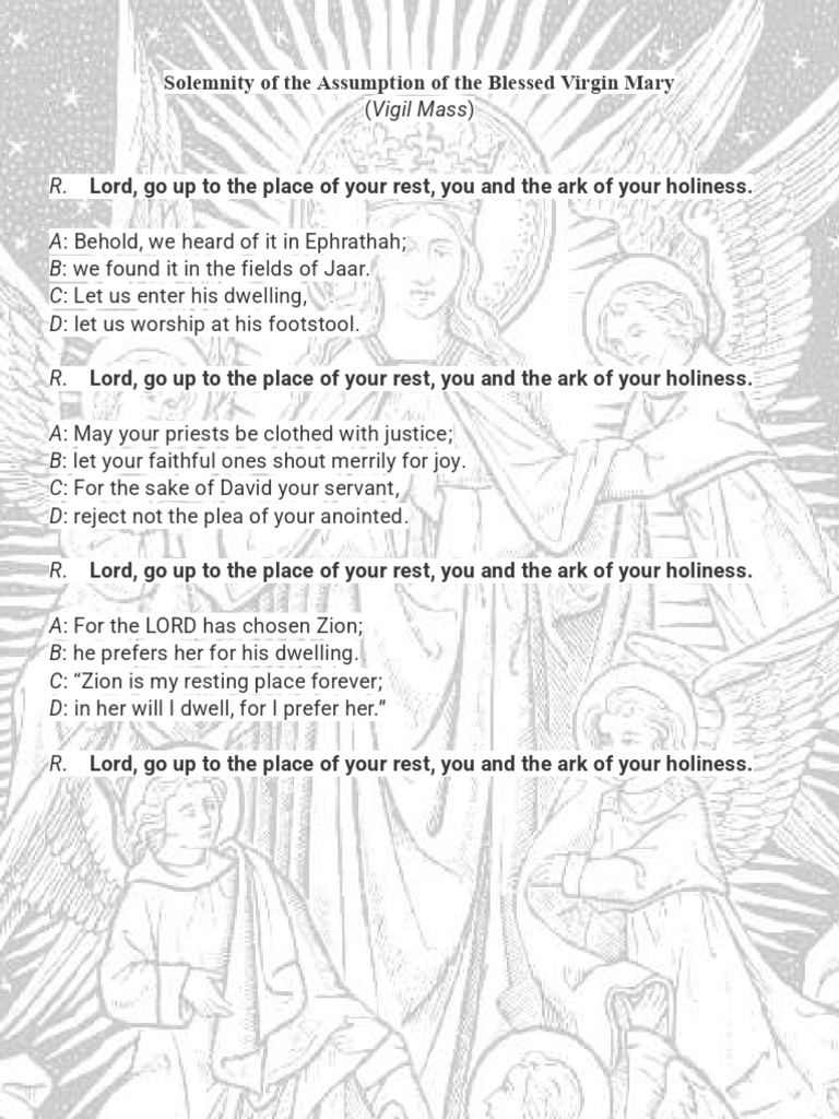Solemnity of The Assumption of The Blessed Virgin Mary Respo | PDF