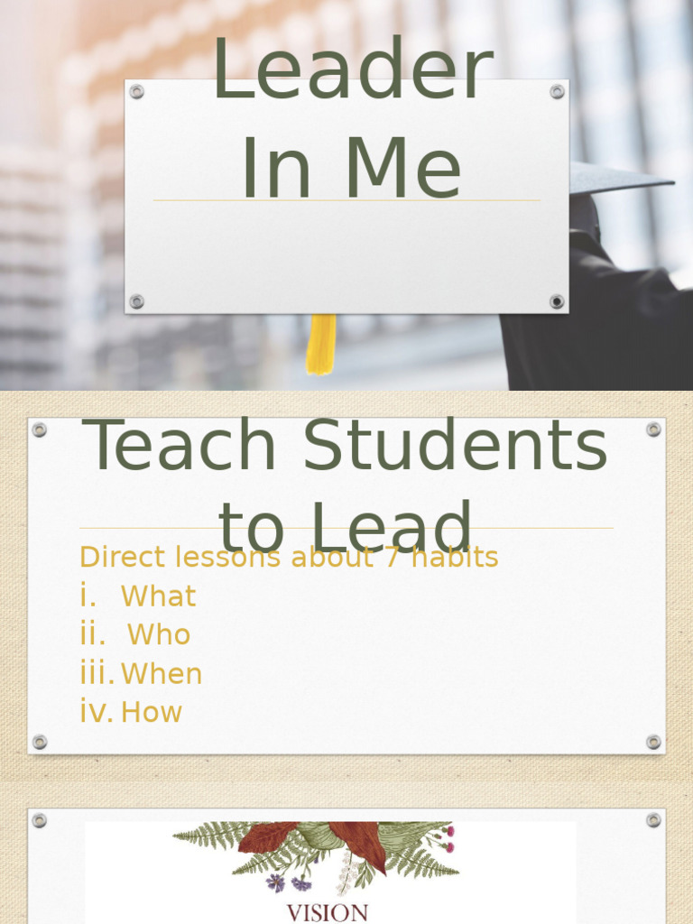 Leader In Me | PDF | Psychology | Cognition