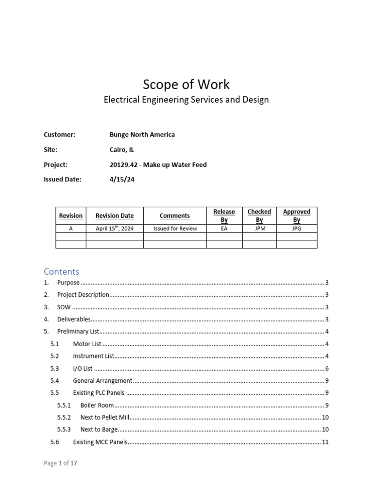 Electrical SOW | PDF | Pump | Valve