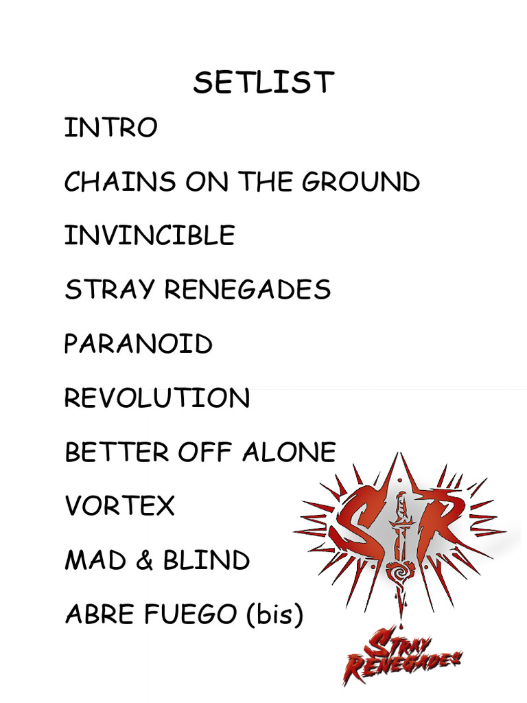 Setlist Stray-2 | PDF