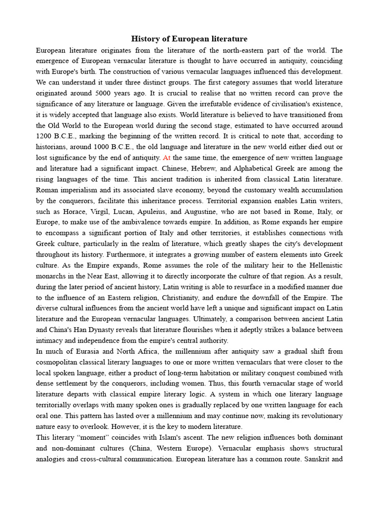 European Literary Evolution | PDF | Iranian Peoples | Achaemenid Empire