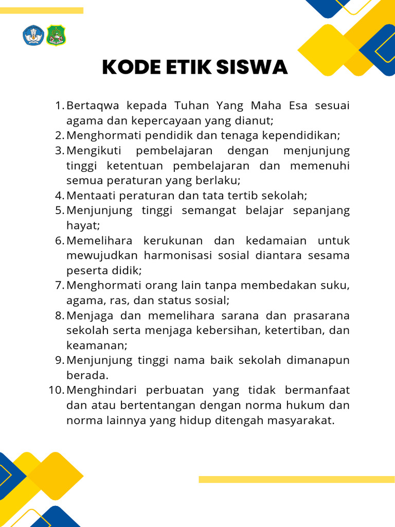 Kode Etik Siswa | PDF