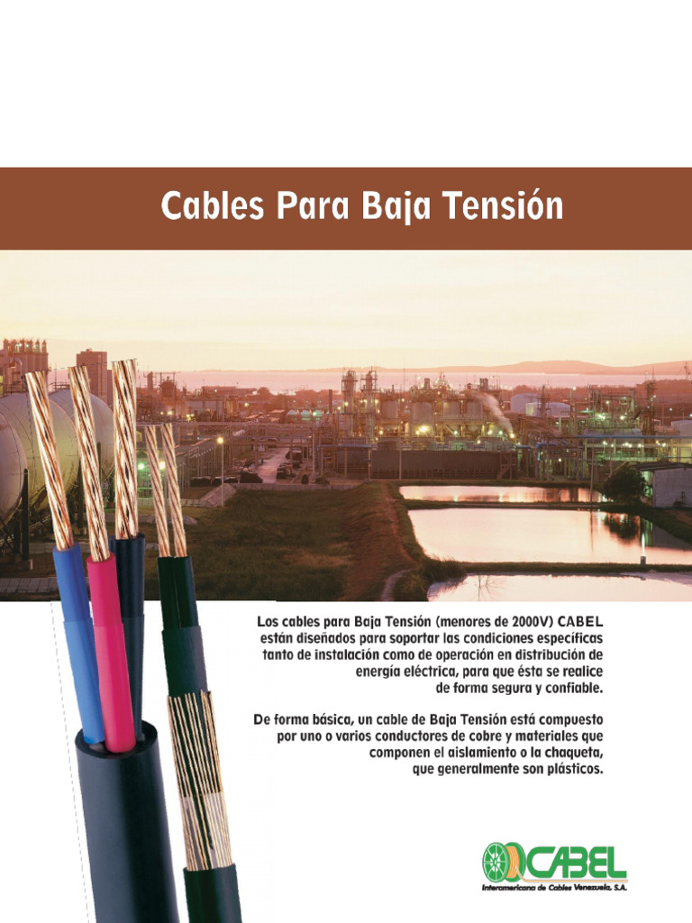 3_cables_para_baja_tension | PDF | Aislador (Electricidad) | Conductor electrico