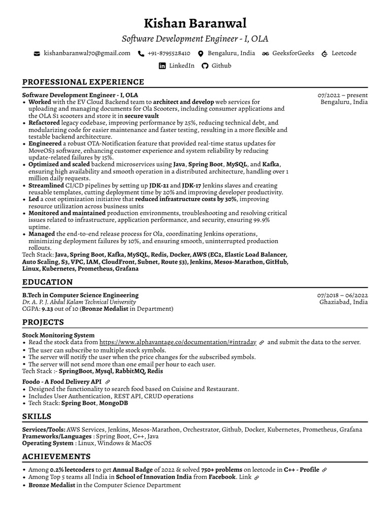 Kishan Baranwal Resume | PDF | My Sql | Information Technology Management Kishan Baranwal Resume | PDF | My Sql | Information Technology Management