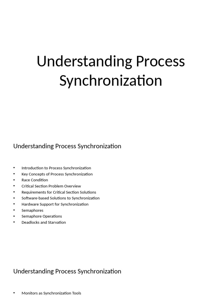 Understanding Process Synchronization Pdf Computing Concurrency Computer Science