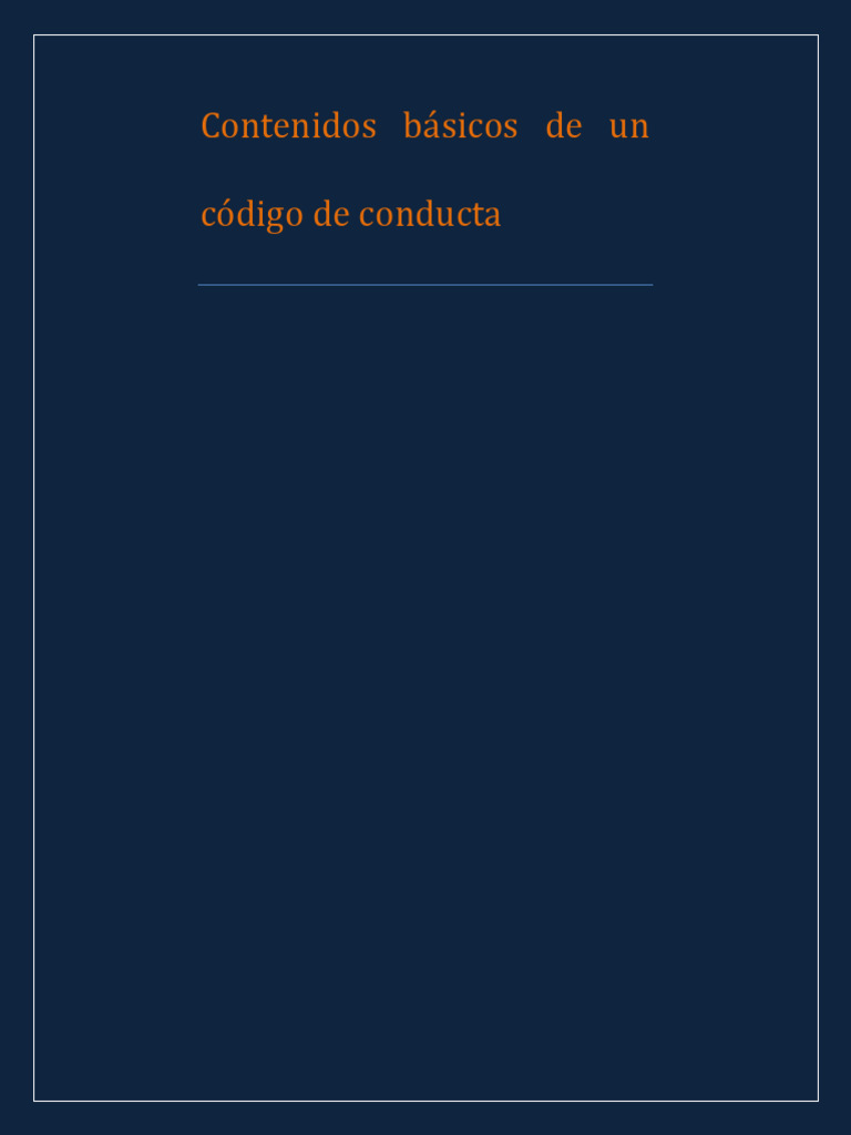 Contenidos_basicos_de_un_codigo_de_conducta | PDF | Abuso sexual | Abuso Sexual Infantil