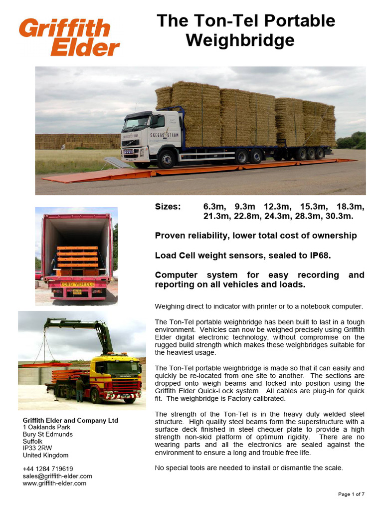 Weighbridge-portable | PDF | Manufactured Goods | Electrical Engineering