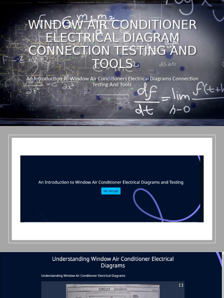 Window Air Conditioner Electrical Diagram Connection Testing and ...