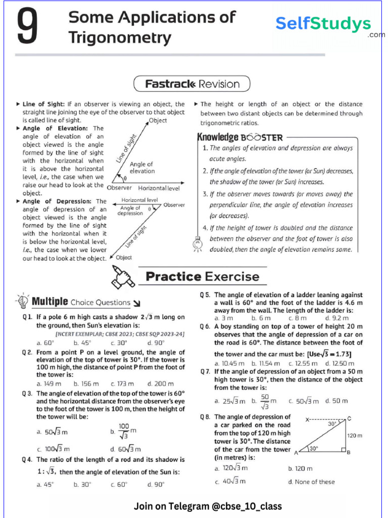 some applications of trigonometry | PDF