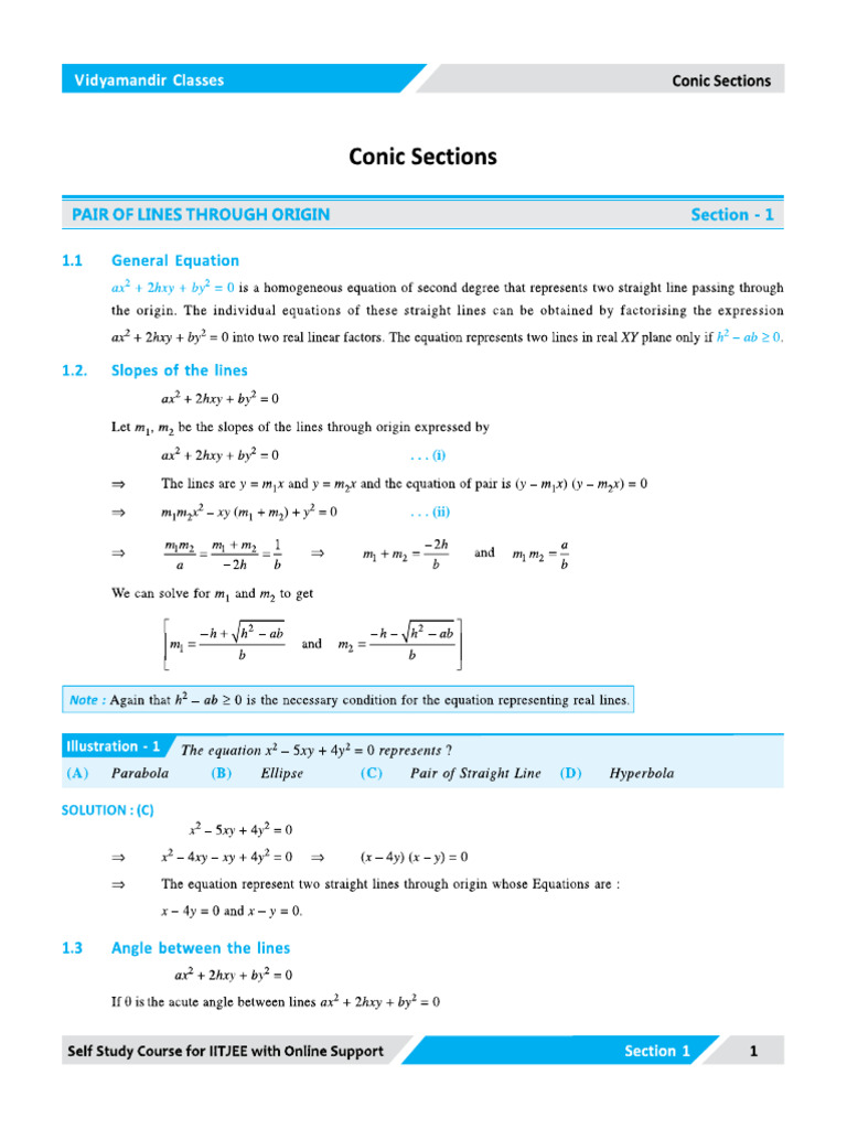 Conic Sections_Module | PDF