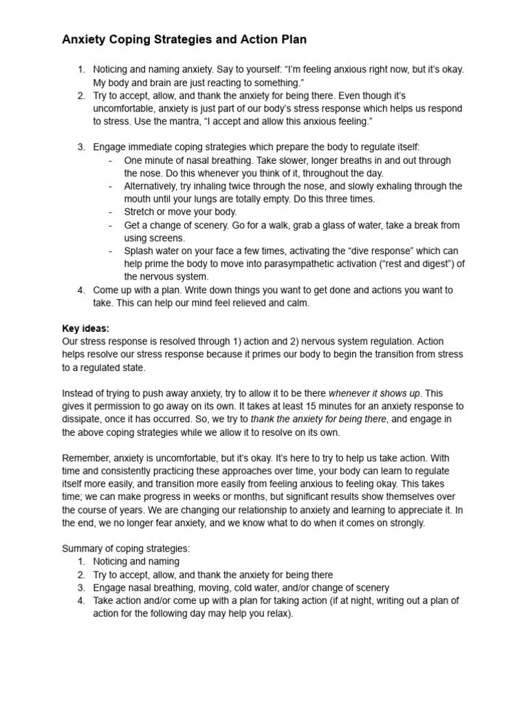 Keys To Anxiety Management | PDF | Stress (Biology) | Fight Or Flight ...