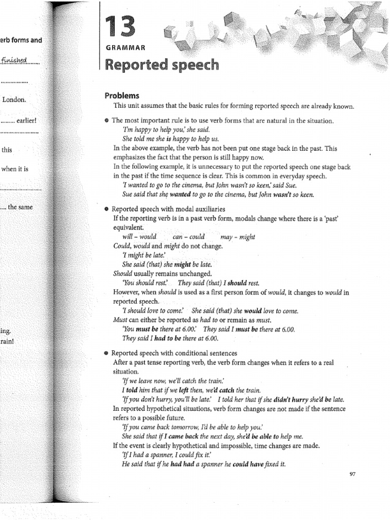 REPORTED_SPEECH_Lg_Practice_Vince 3 | PDF