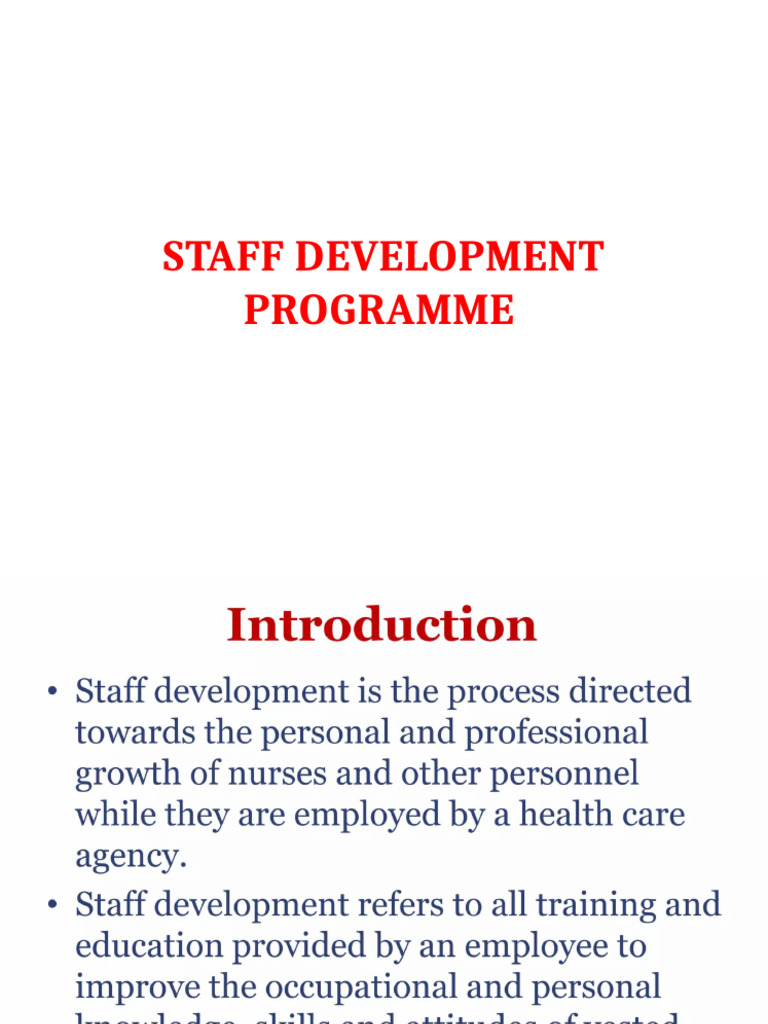 Staff Development Programme Overview | PDF