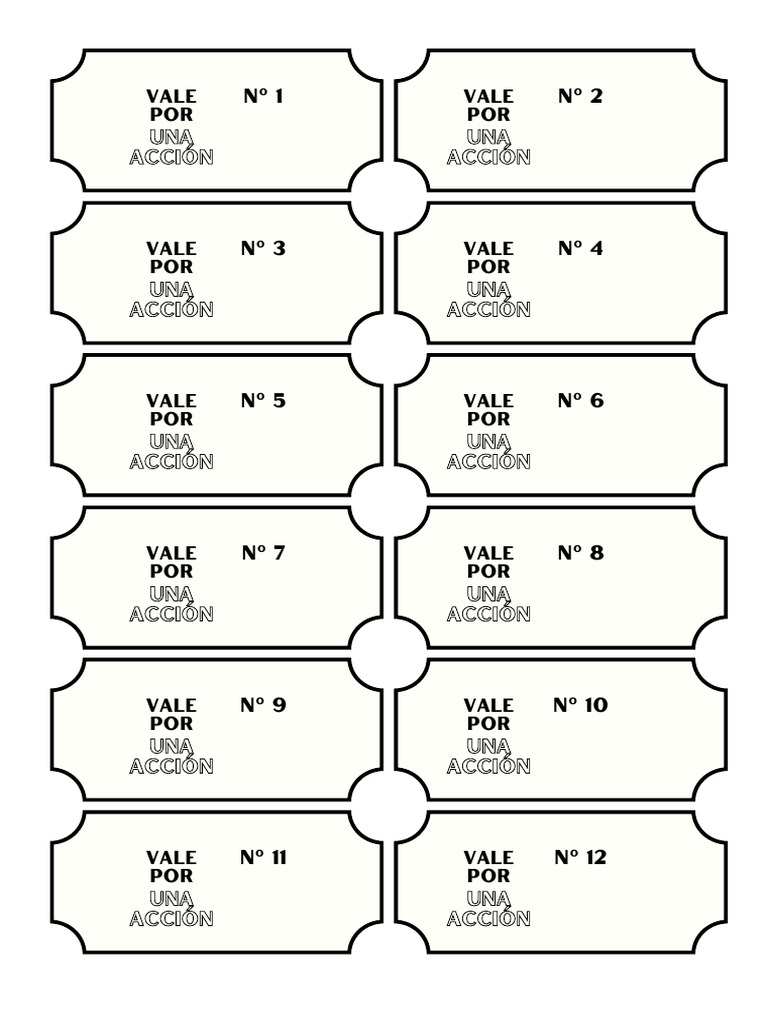 Documento A4 Cupones Buena Acción | PDF