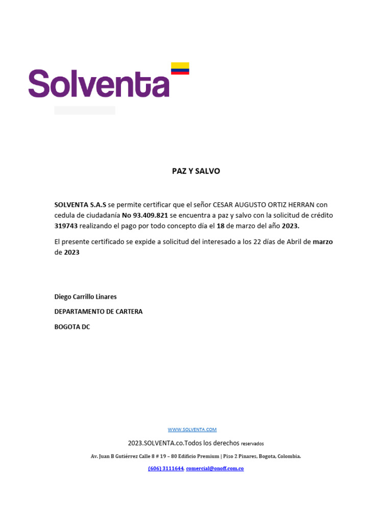 Solventa Cesar | PDF