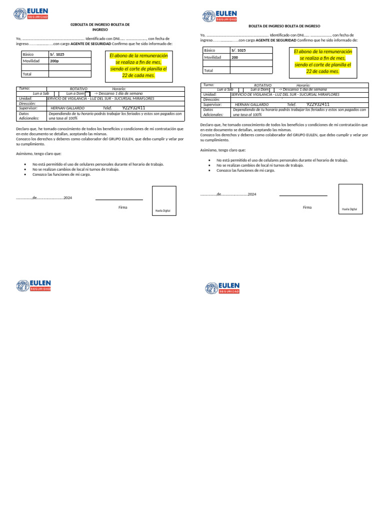 Boleta de Ingreso 2024 | PDF