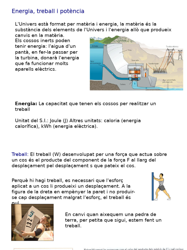 Energia Treball Potencia | PDF