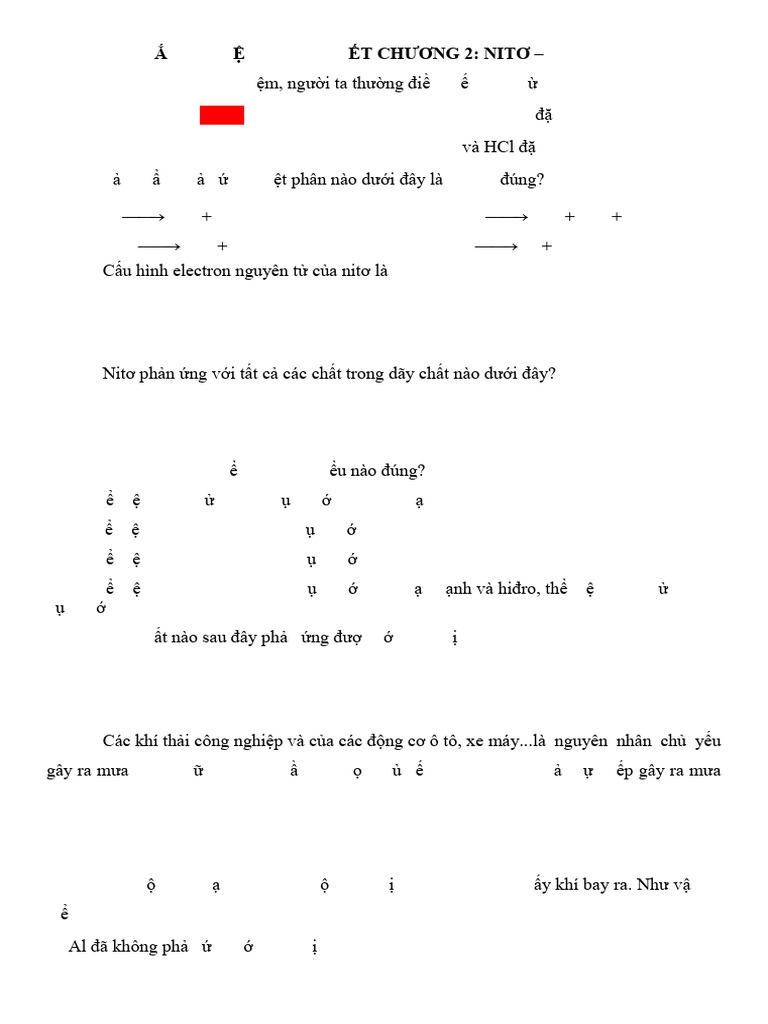 Trac Nghiem Ly Thuyet Chuong 2 Nito Photpho Co Loi Giai Hoa Hoc Lop 11 ...