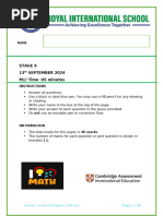 Grade 5 Term 1 Maths Assessment | PDF | Mathematics | Arithmetic