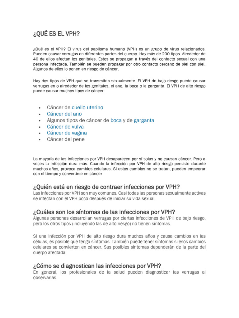 El VPH | PDF | Cáncer | Condón