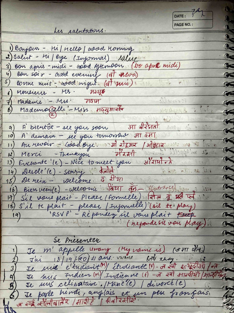 French Notes | PDF