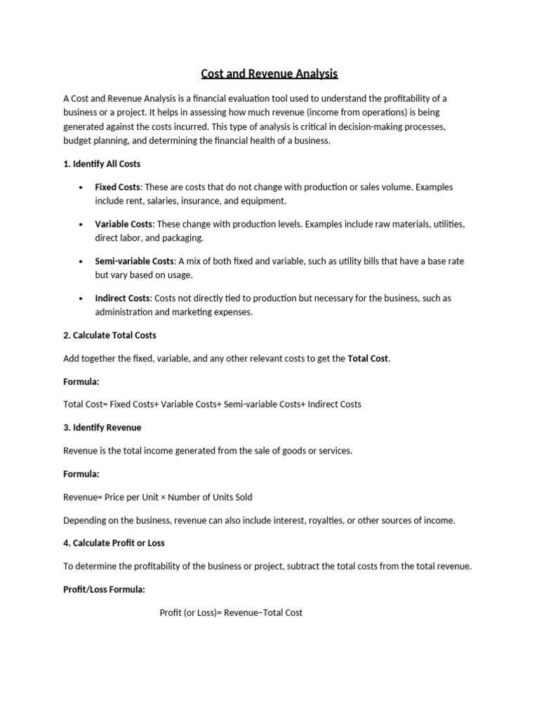 Cost and Revenue Analysis Unit 3 | PDF | Marginal Cost | Average Cost