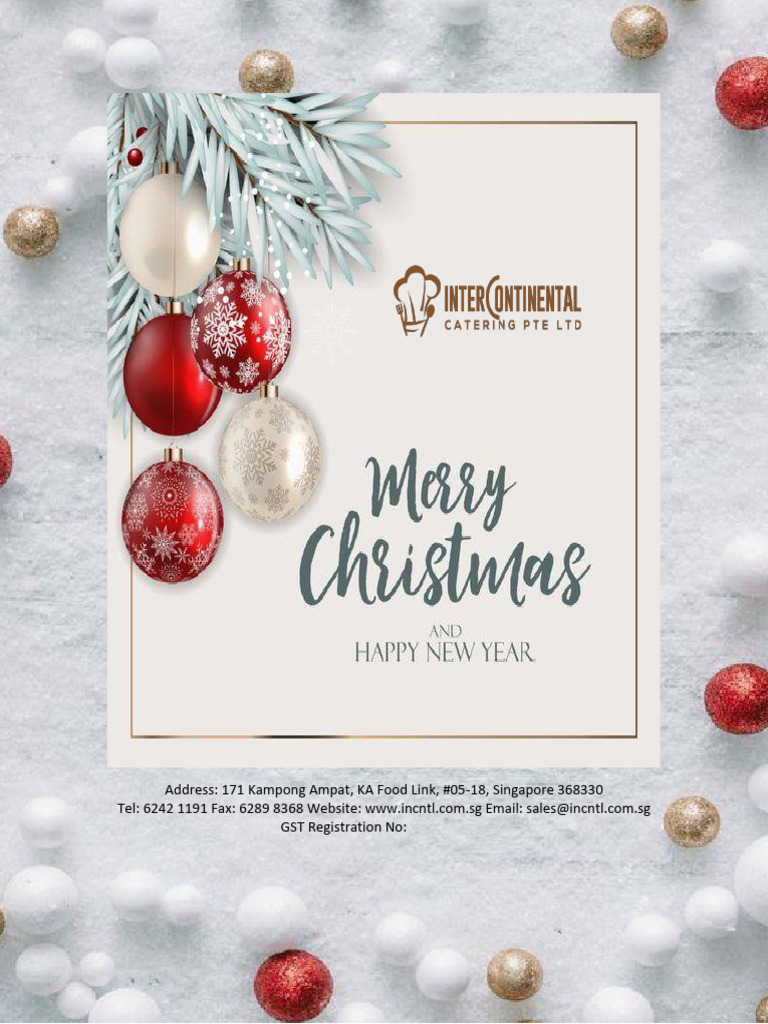 Christmas Menu 2024 Pre-Order Form | PDF | Dumpling | Desserts