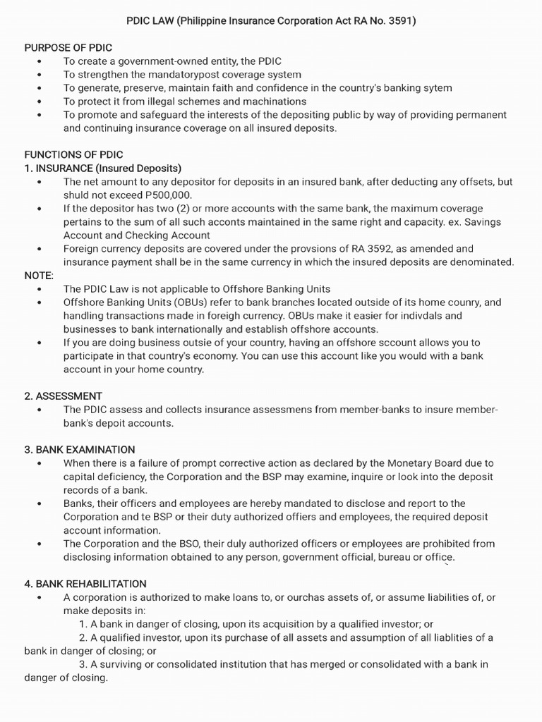 Pdic Law - 241007 - 183611 | PDF