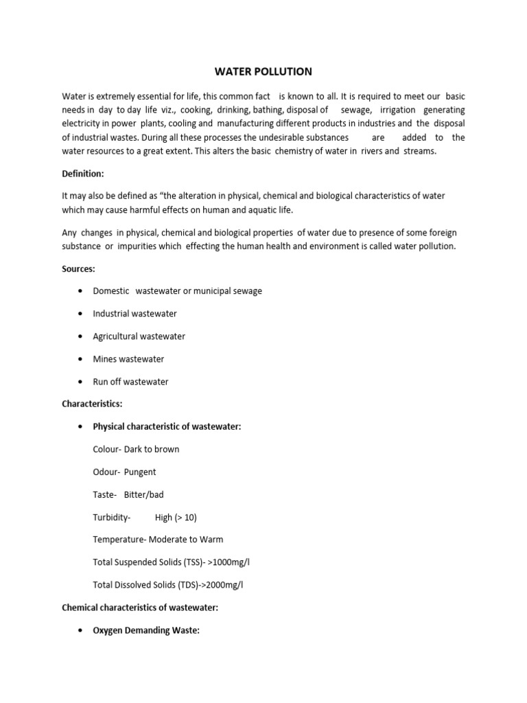 Understanding Water Pollution Sources | PDF | Sewage Treatment | Filtration