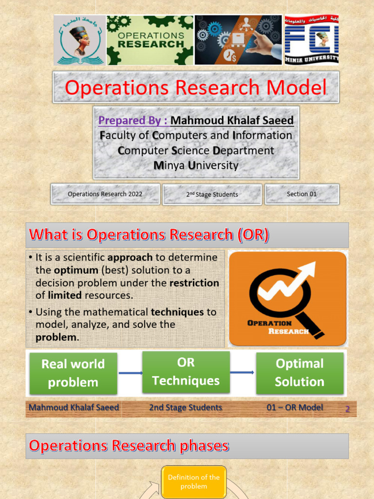 Operations Research Model: Prepared by | PDF
