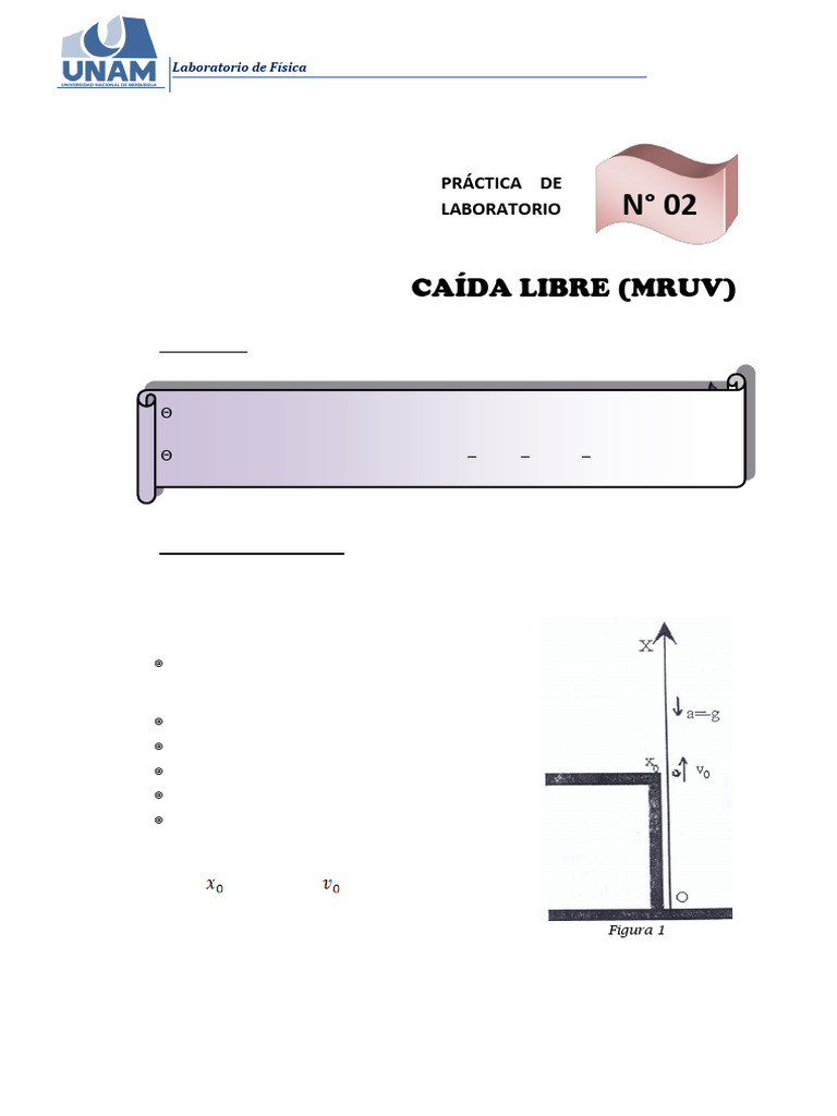 Caída Libre (Mruv) : Práctica de Laboratorio | PDF | Velocidad | Física