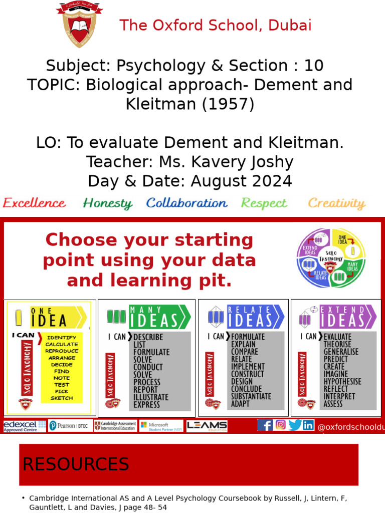 Evaluating Dement and Kleitman Study | PDF | Rapid Eye Movement Sleep ...