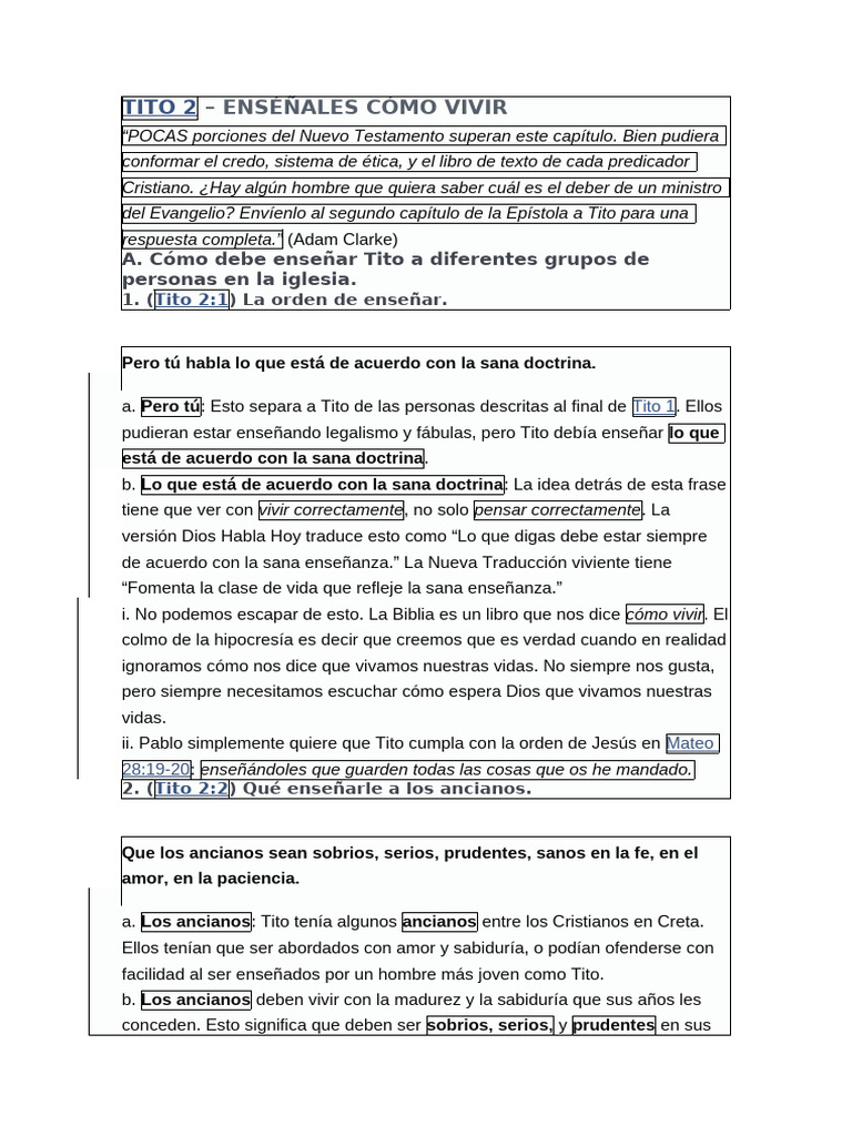 Tito 2 | PDF | Vejez | Pablo el apóstol