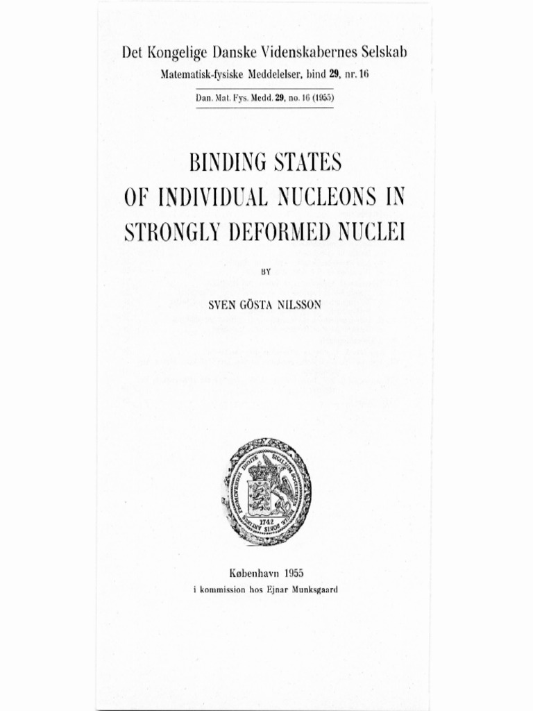 Binding States in Deformed Nuclei | PDF | Atomic Nucleus | Rotation
