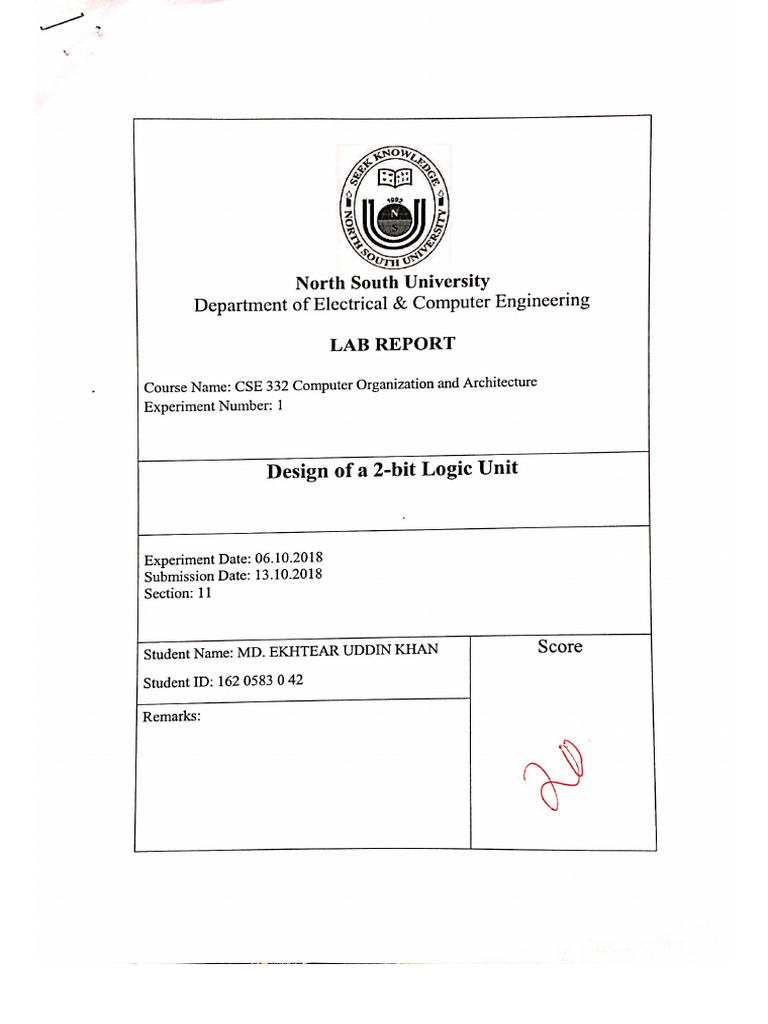 Cse332 Lab Reports | PDF