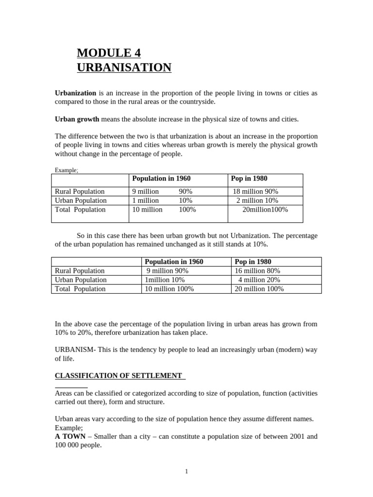 Urbanisation | PDF | Urbanization | Human Migration
