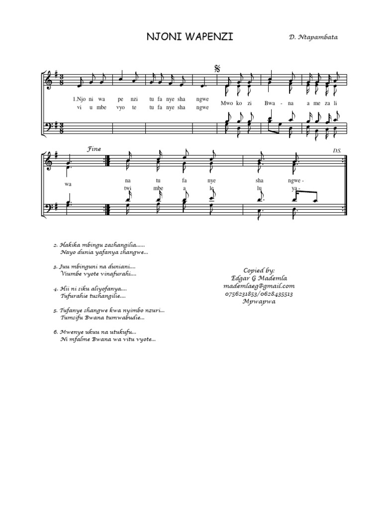 8362e Njoni Wapenzi | PDF