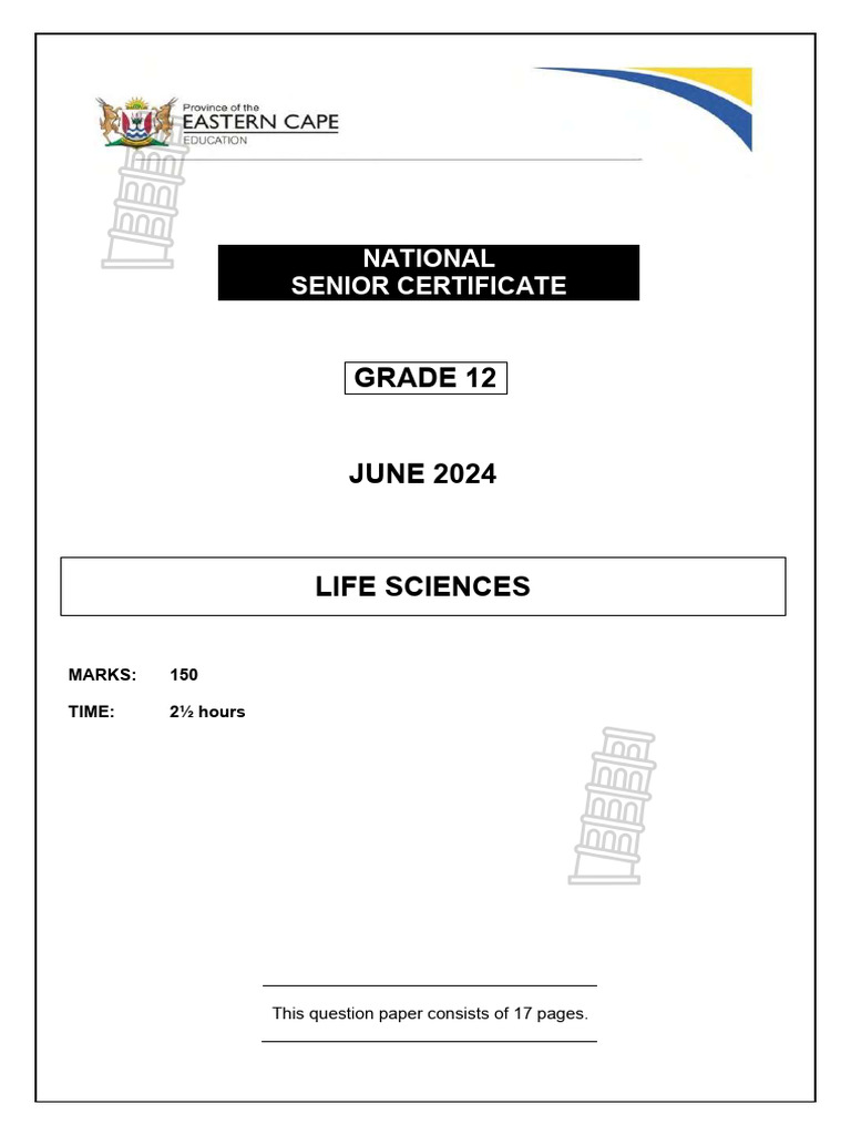 EC Life Sciences Grade 12 June 2024 QP and Memo | PDF | Dominance (Genetics) | Dna